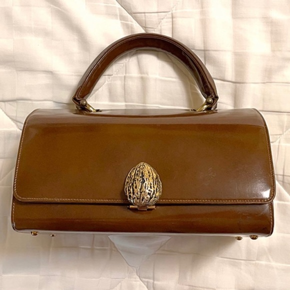 Bags | Vintage 5s Melton Patent Leather Handbag | Poshmark